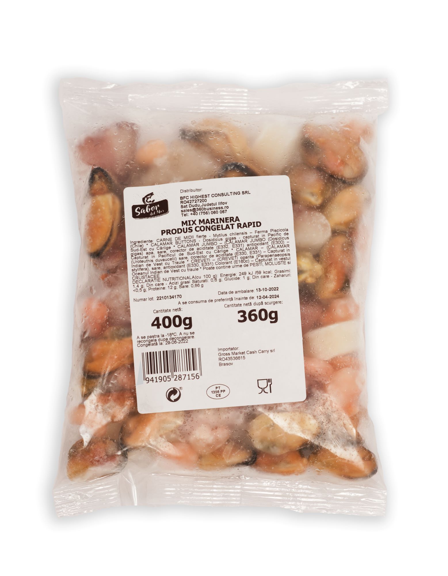 Sabor del Mar Mix Marinera fructe de mare congelat