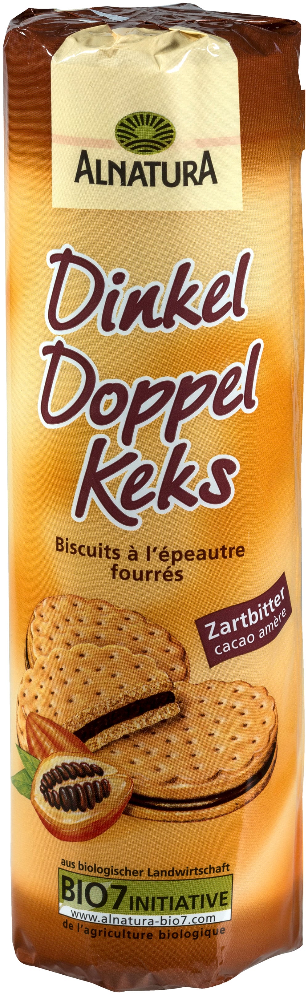 Alnatura ECO Biscuit sandwich cu ciocolata neagra