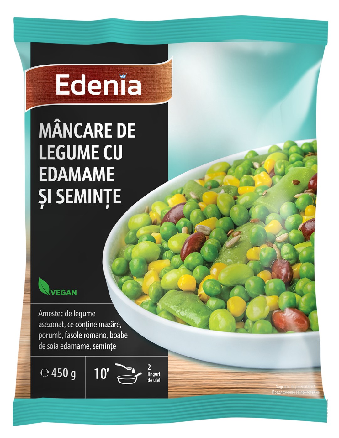 Edenia Mancare de legume cu edamame si seminte