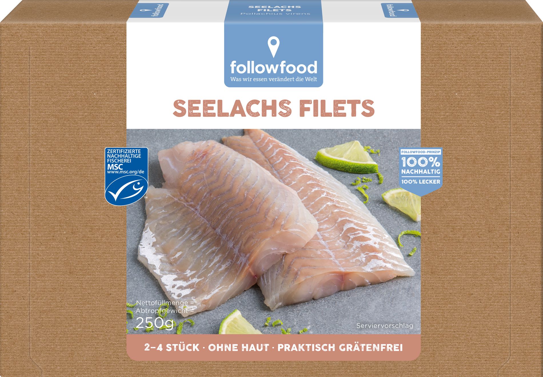 Followfood MSC File de cod negru congelat