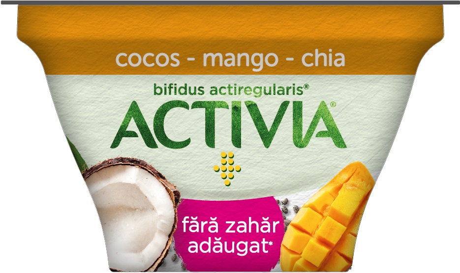 Activia Iaurt cu mango, semințe de chia și cocos, cu Bifidus ...