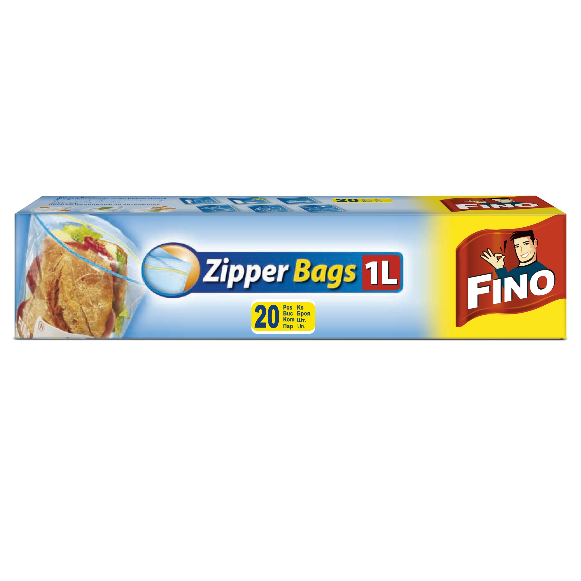 Fino Pungi alimentare cu fermoar 1l