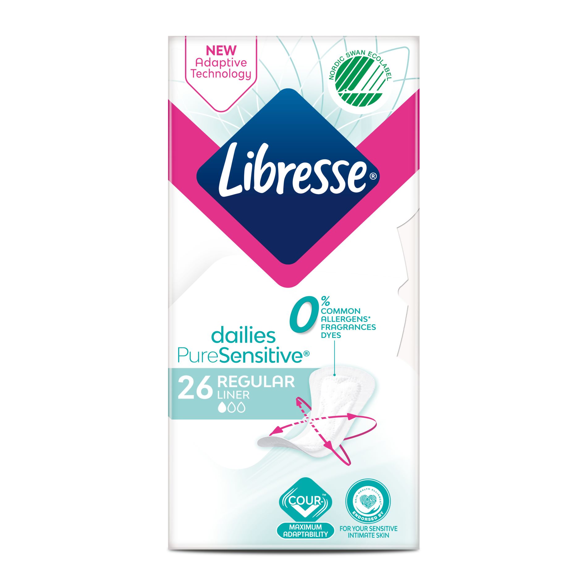 Libresse Absorbante zilnice Pure Sensitive Regular, 26 bucati