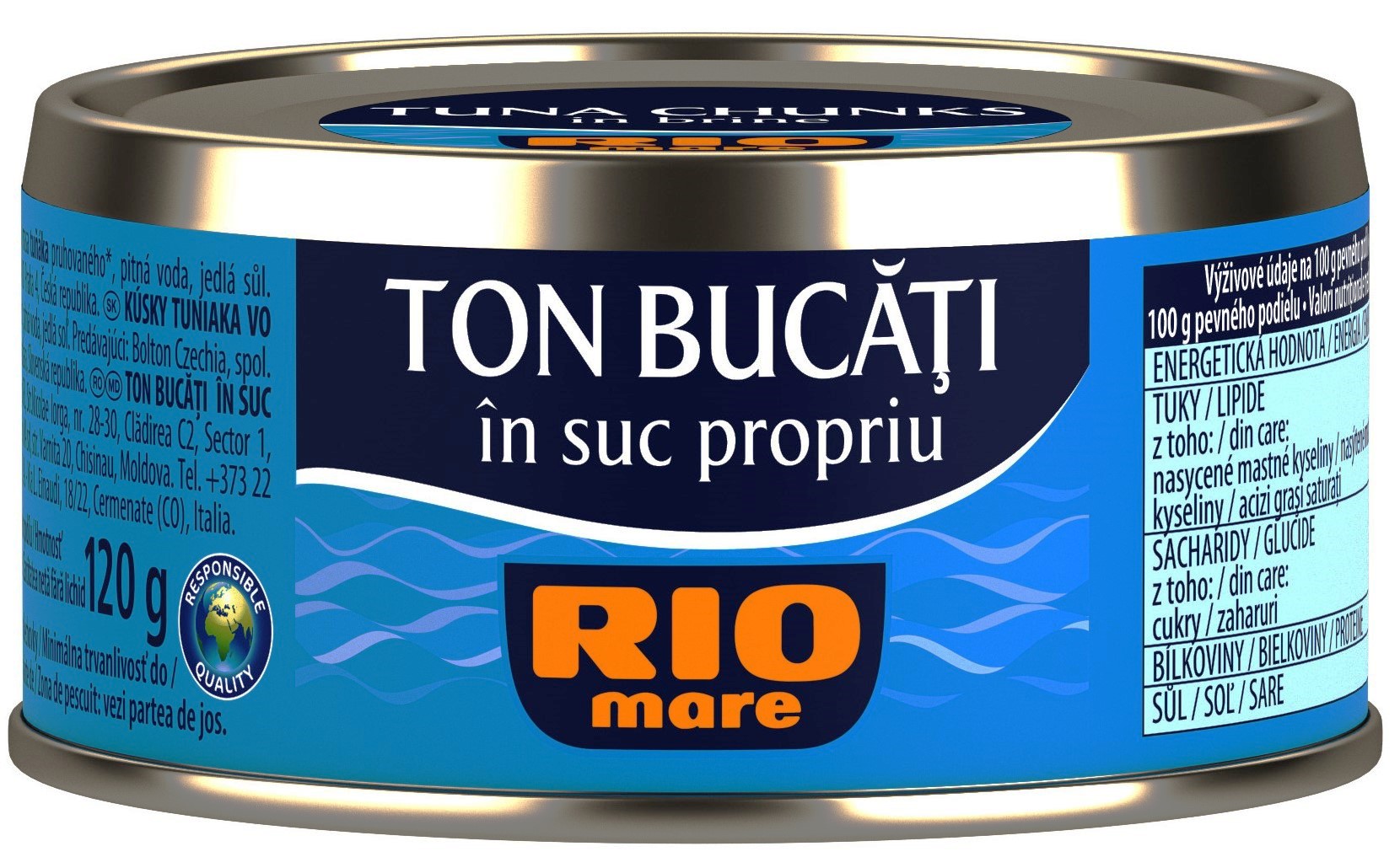 Rio Mare Ton bucati in suc natural