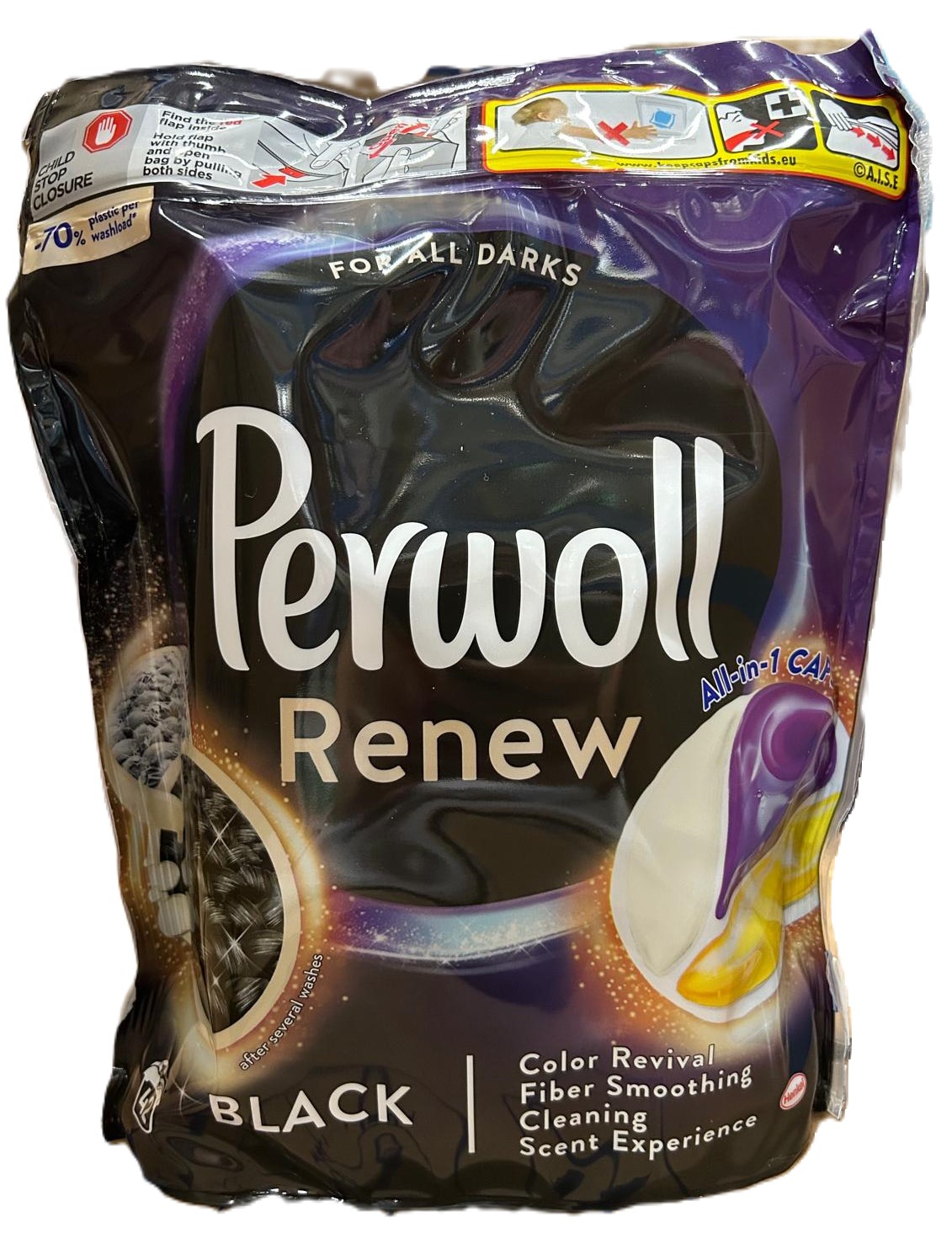 Perwoll All in 1 Renew Black Detergent capsule, 42 spalari