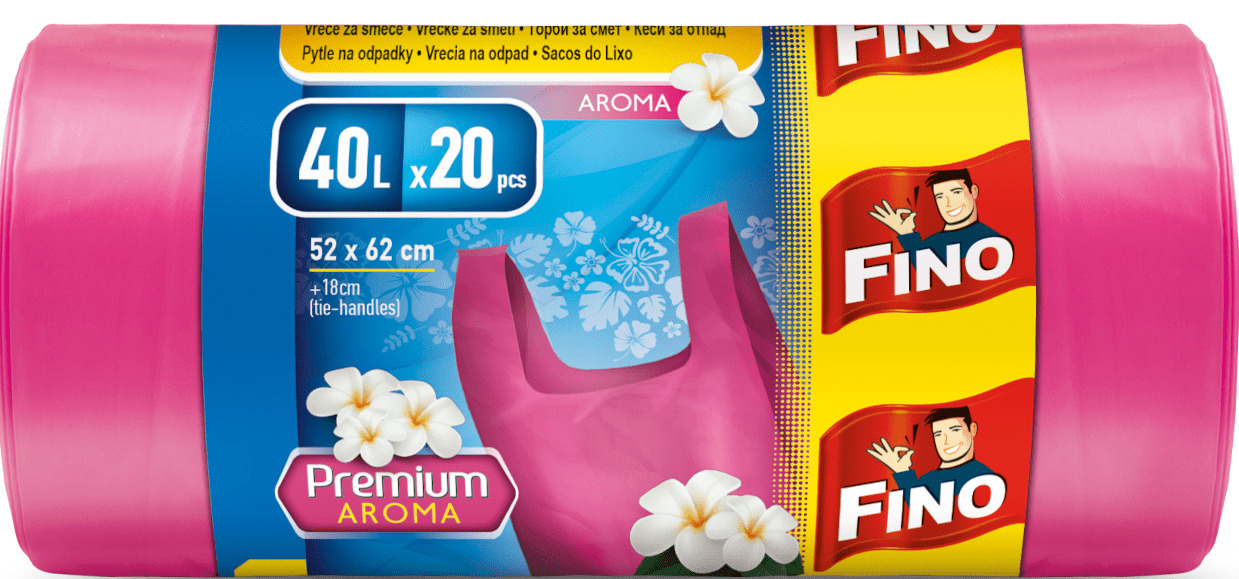 Fino Saci menajeri premium colorati si parfumati cu manere 40l
