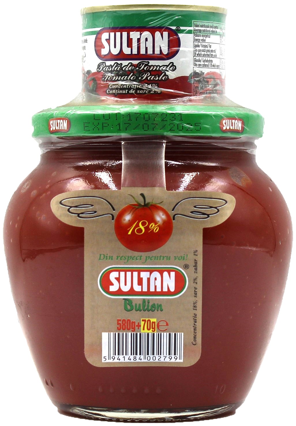 Sultan Bulion 18% (+1 cutie Sultan Pasta tomate 24%)
