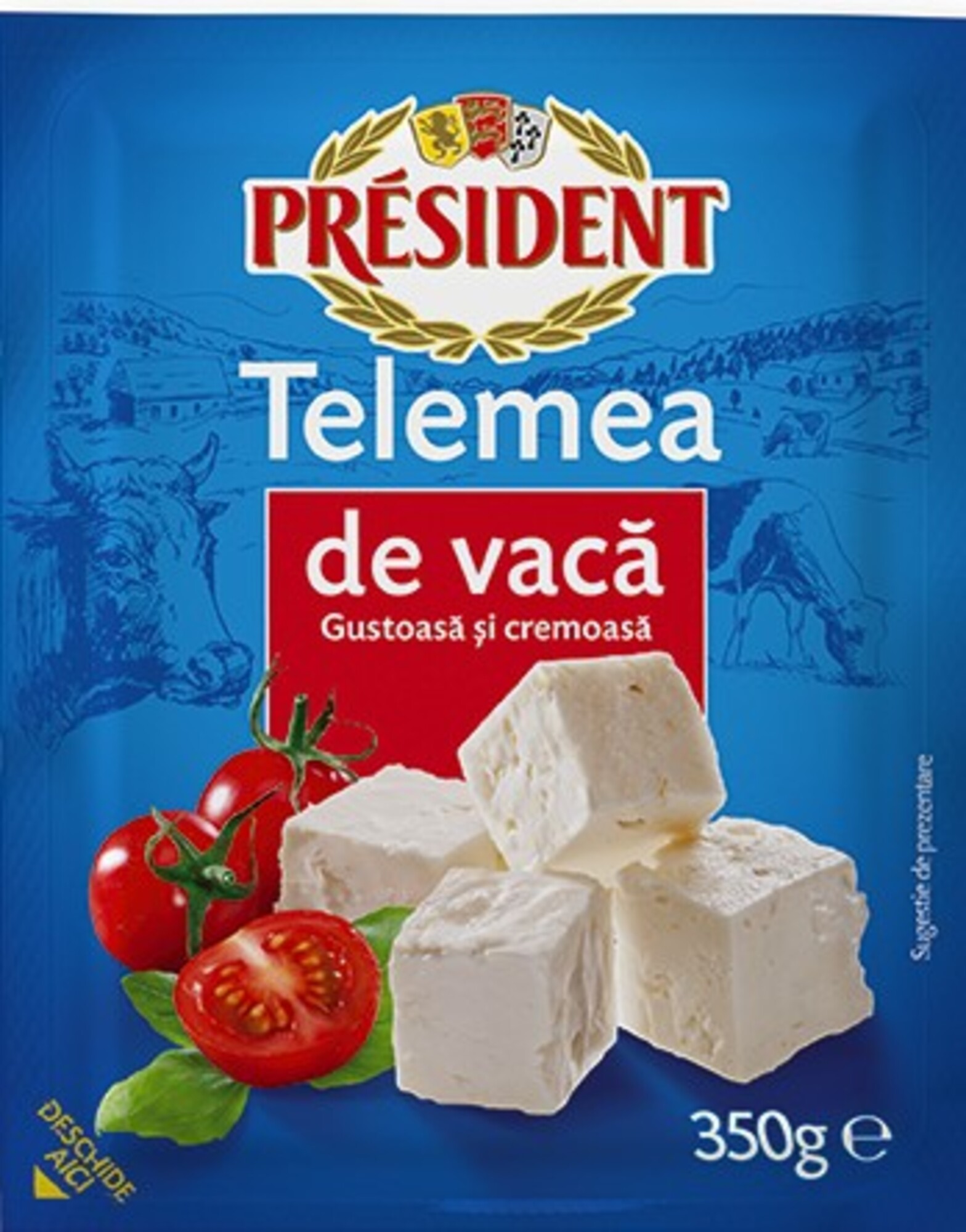 President Branza Telemea de vaca