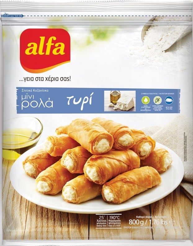 Alfa Mini rulouri cu branza feta