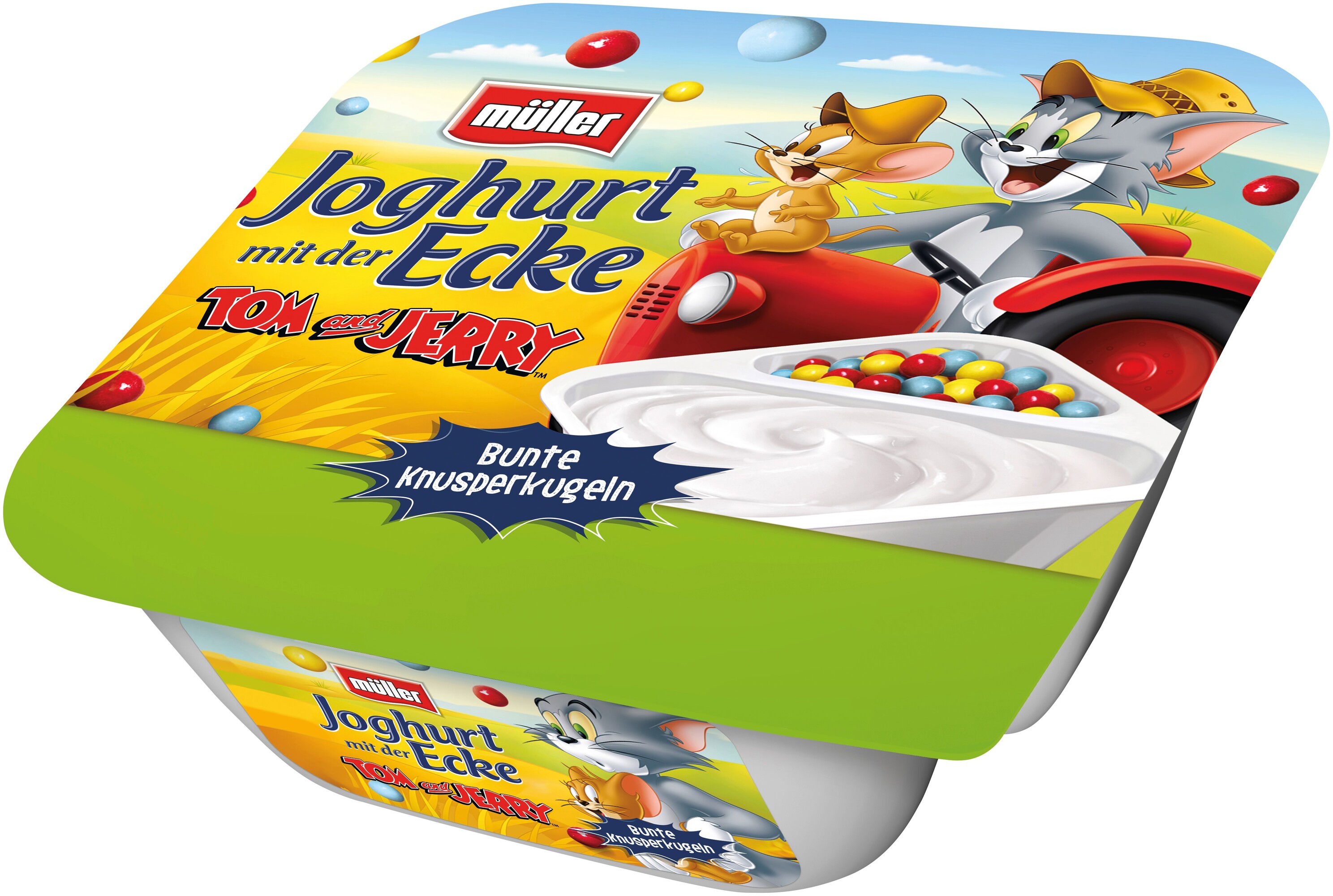 Muller Mix Tom & Jerry iaurt cu vanilie si mingi din cereale glazurate ...