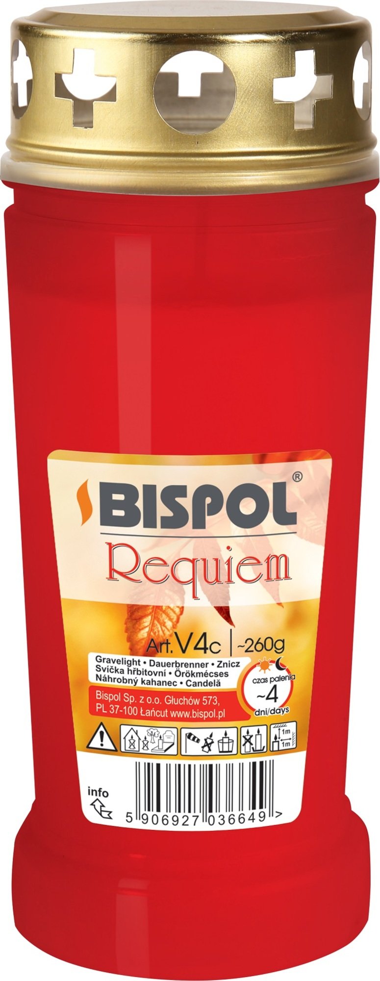 Bispol Candela cu capac V4 (~96h)